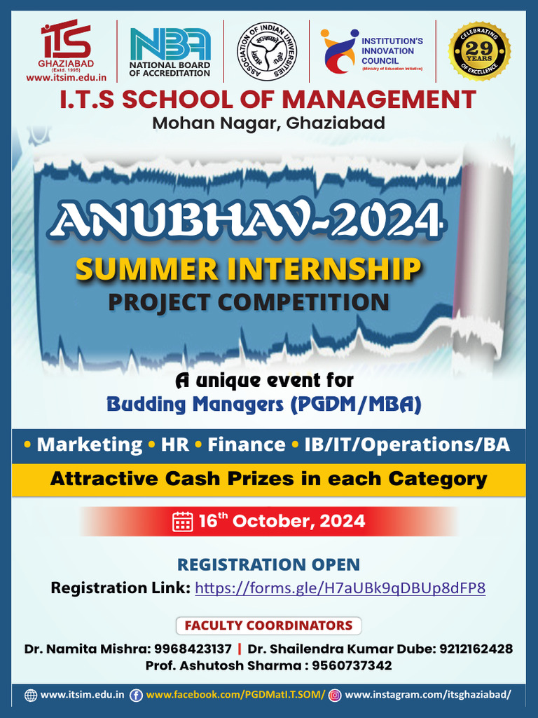 Summer Internship 2024 Brochure | PDF | Master Of Business Administration