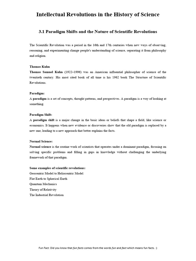 Intellectual Revolutions in The History of Science | PDF | Force | Paradigm