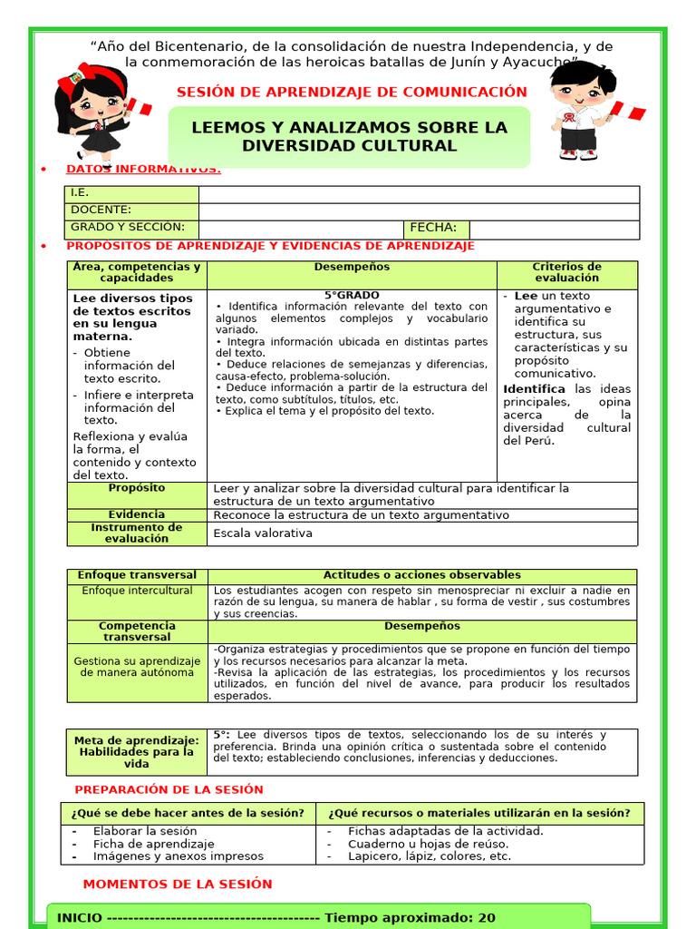 Ses-Lun-Comun-Leemos y Analizamos Sobre La Diversidad Cultural | PDF ...