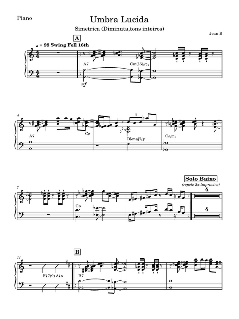 Umbra Lucida Piano | PDF | Musical Keys