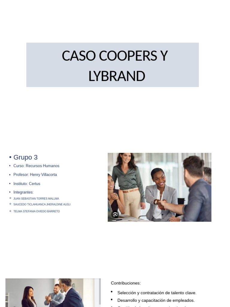 Caso Cooper y Lybrand | PDF