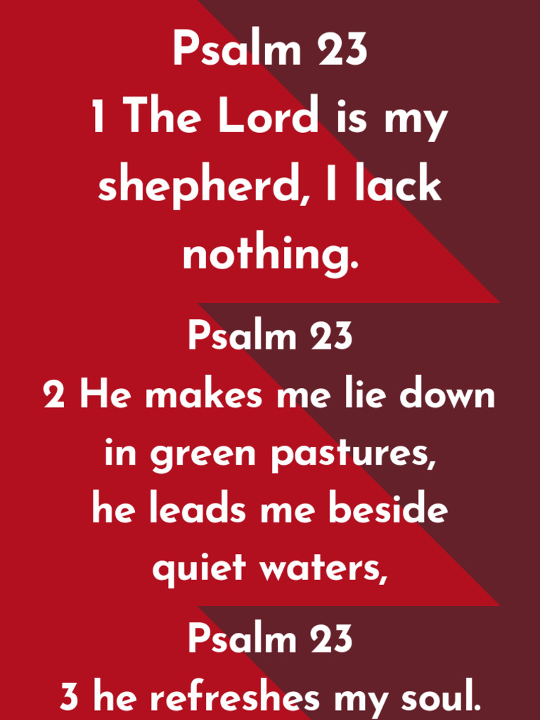 Psalm 23 | PDF | Religion & Spirituality