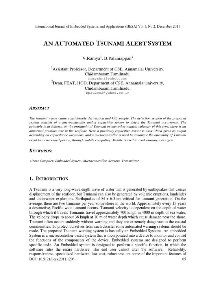 Automated Tsunami Alert System Design | PDF | Tsunami | Earthquakes