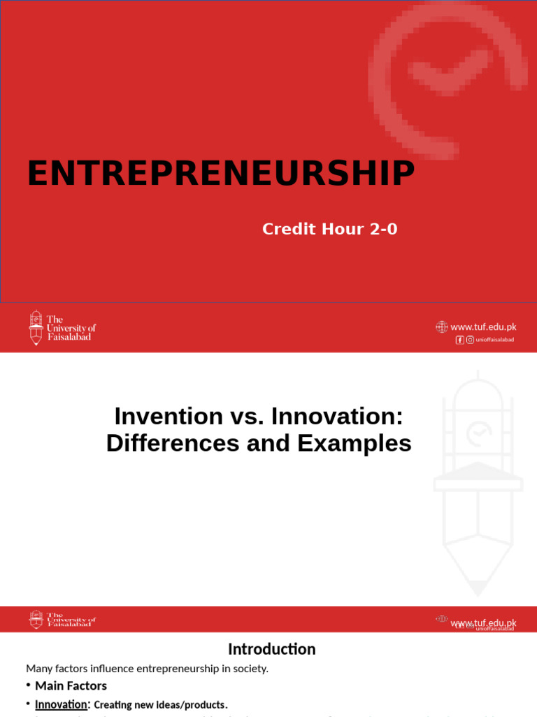 Lecture 2 Invention vs Innovation | PDF | Innovation | Invention