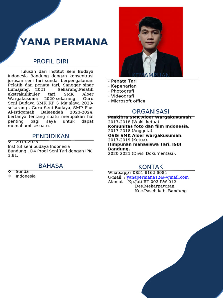 CV Yana Permana 1 | PDF