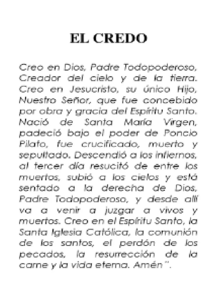 EL CREDO | PDF