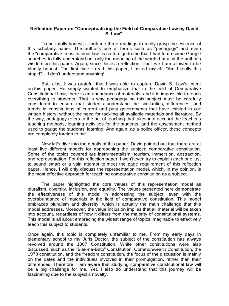 Quijote - Ron Karlo - LLM Comparative Constitutional Law - 2024-2025 ...