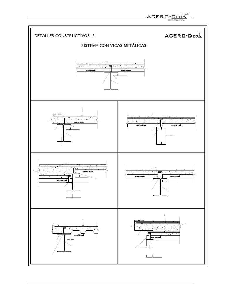 Detalles Constructivos - Vigas de Acero | PDF | Tornillo | Ingeniería mecánica