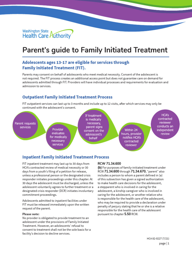 Family Initiated Treatment Guide for Parents | PDF | Patient | Justice