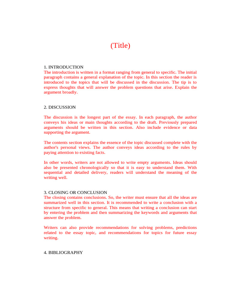Essays Template | PDF