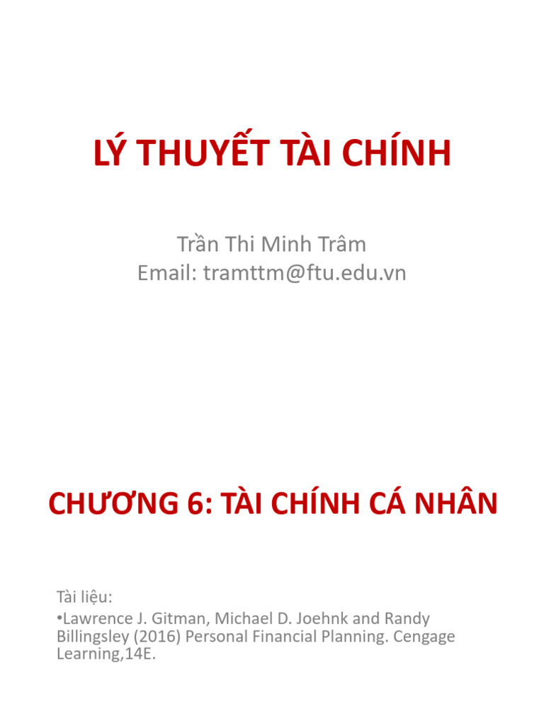 Chuong 6 - Tai Chinh CA Nhan - Sv4.0 | PDF