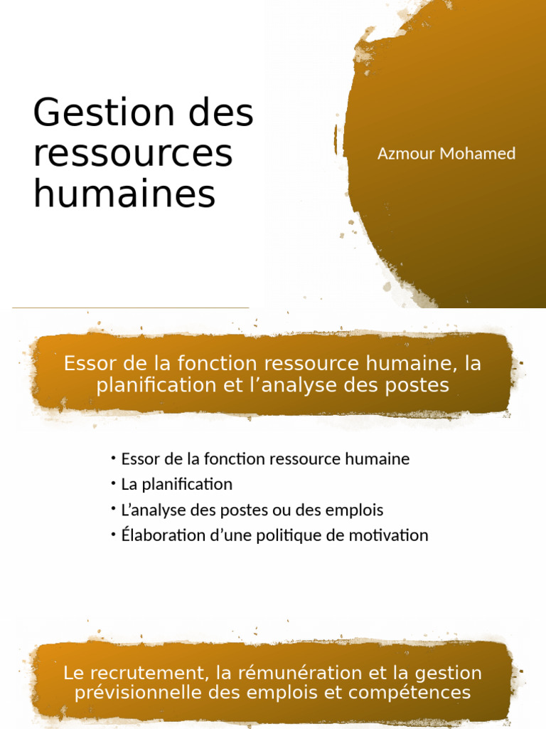 Optimisation de la Gestion des Ressources Humaines | PDF | Gestion des ressources humaines ...