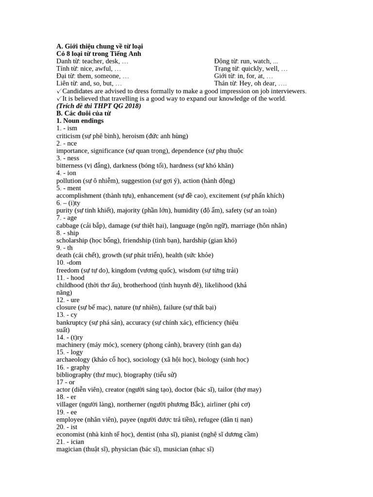 Danh T (T NG H P) | PDF