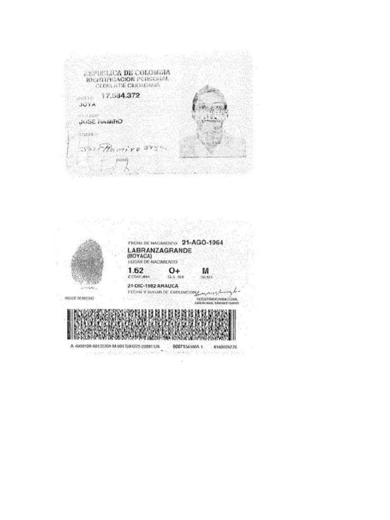 cedula ramiro joya | PDF