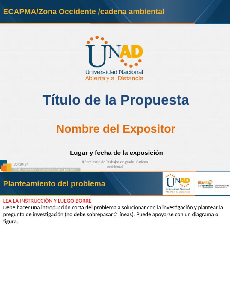 UNAD Plantilla Presentaciones | PDF