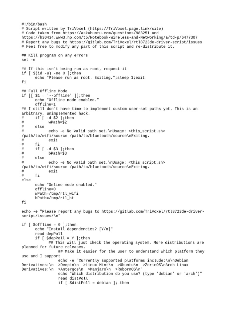 WiFi & Bluetooth Driver Script | PDF | System Software | Software ...