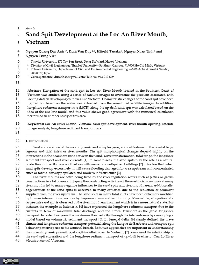 Sand Spit Dynamics at Loc An River Mouth | PDF | River | Estuary