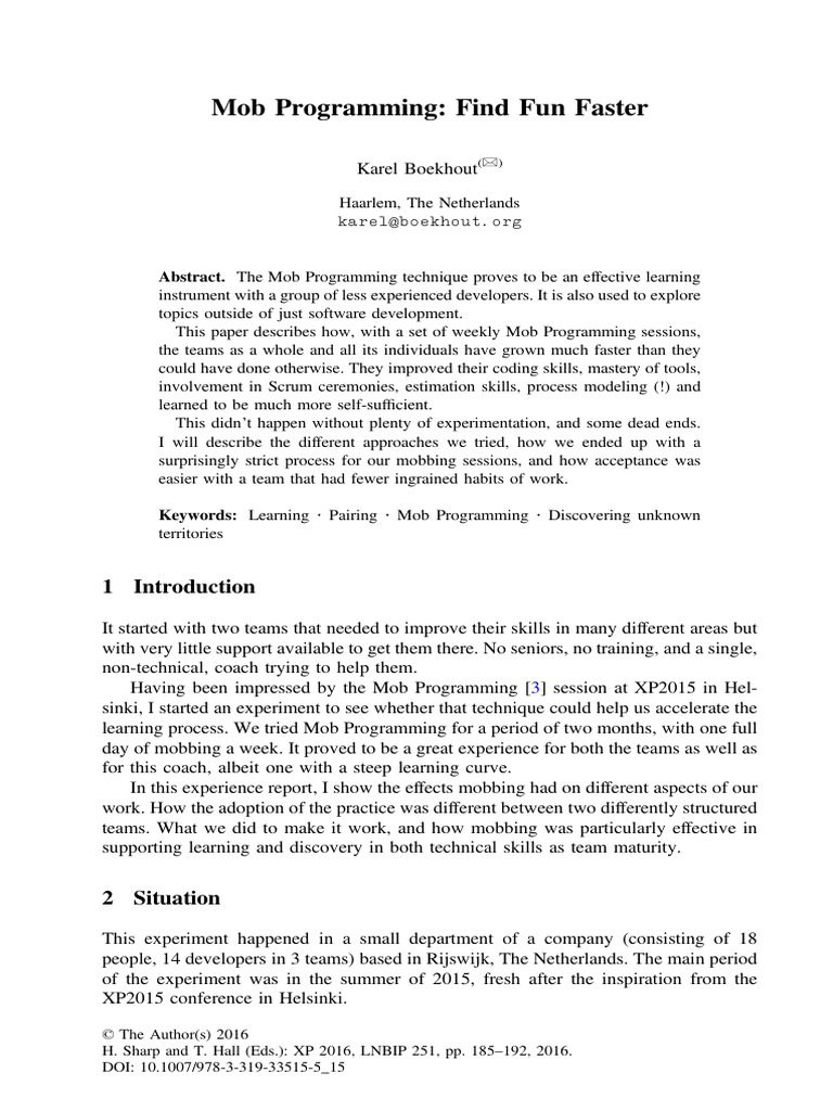 Mob Programming Find Fun Faster | PDF | Scrum (Software Development)