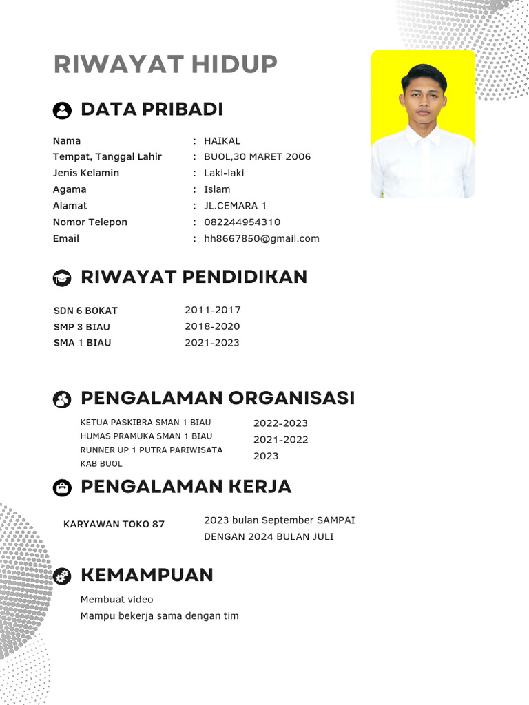 CV Lamaran Kerja - 20240901 - 145240 - 0000 | PDF