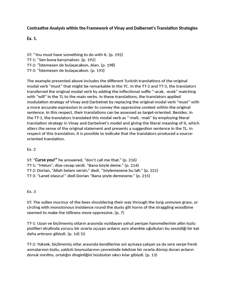 Contrastive Analysis | PDF