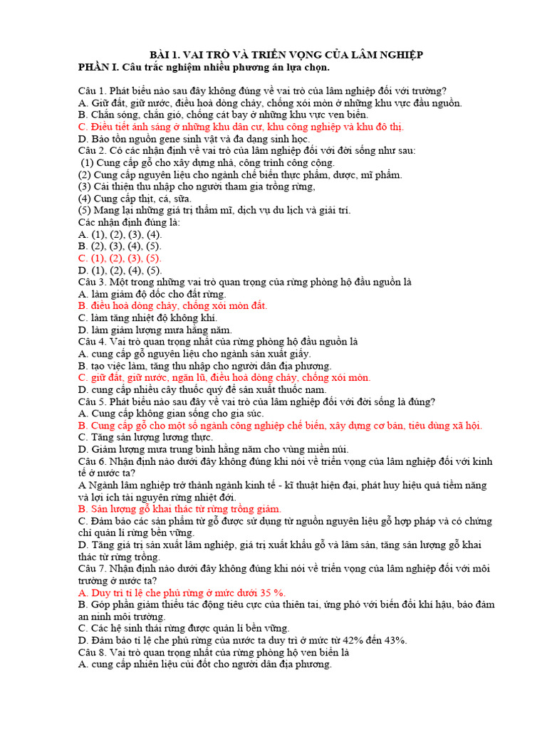 Cauhoi Bai1 - 8 PDF | PDF