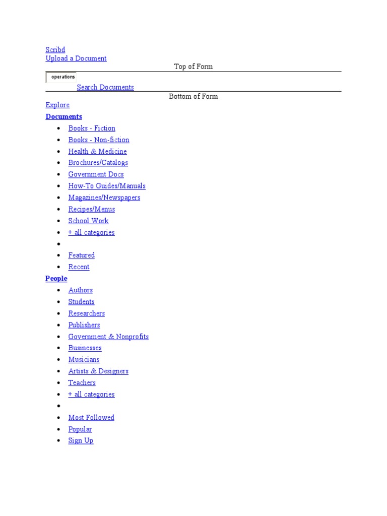 Documents: Top of Form | PDF | Scribd | Chart