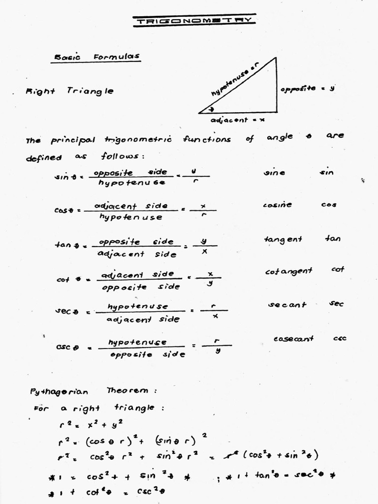 Trigonometry and Analytic Geometry Solved Problems | PDF