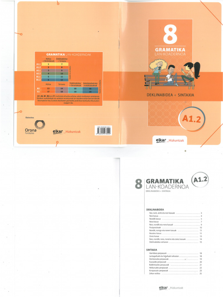 Gramatika Lan-koadernoa 8 (A1.2) | PDF