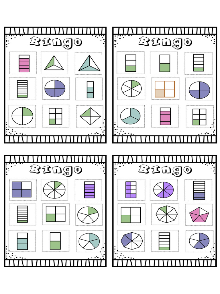 Bingo Fracciones 2 | PDF