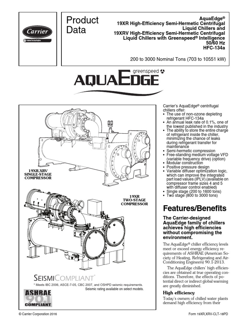 19XR | PDF | Air Conditioning | Electromechanical Engineering