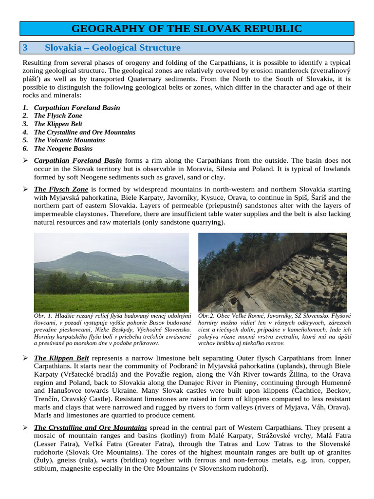 Geologic Structure Zoning | PDF | Geology | Slovakia