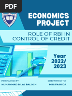 Role of RBI in Control of Credit | PDF | Reserve Bank Of India | Central Banks