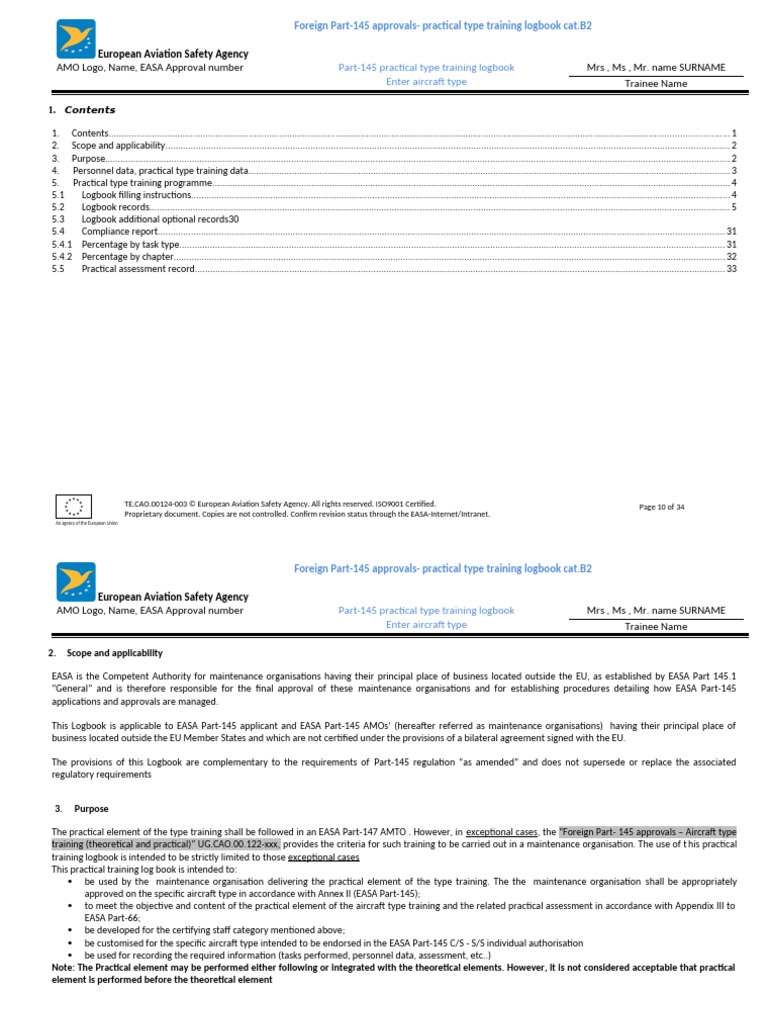 B6. TE - Cao.00124 Practical Logbook B2 | PDF | Aviation