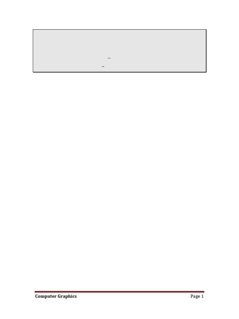 Chapter 1 - CG(2024) | PDF | Virtual Reality | Display Resolution