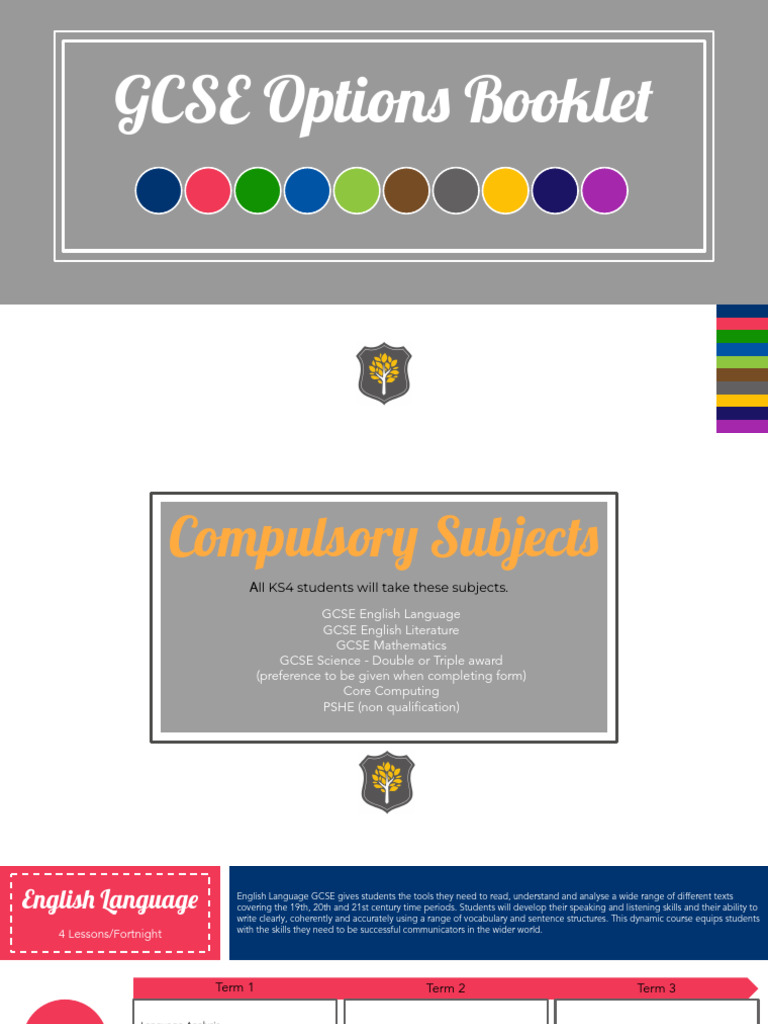GCSE Options Booklet Overview | PDF | Chemistry | Biology