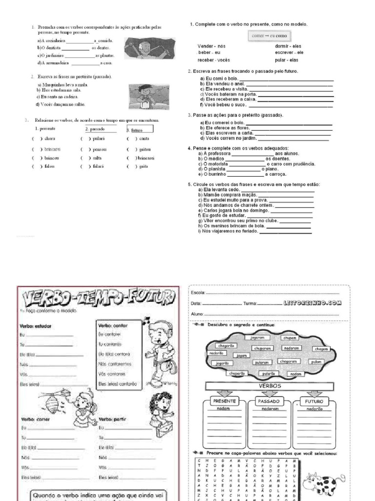 Atividades Verbo 3 Ano Pdf