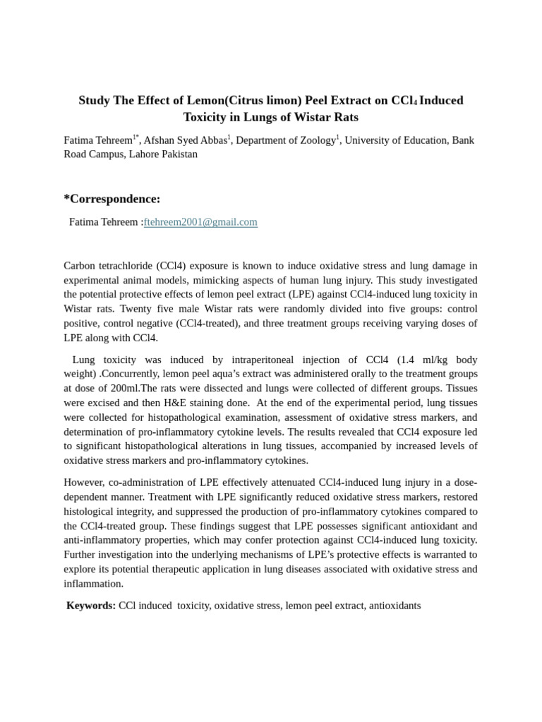 Fatima Tehreem Abstract | PDF