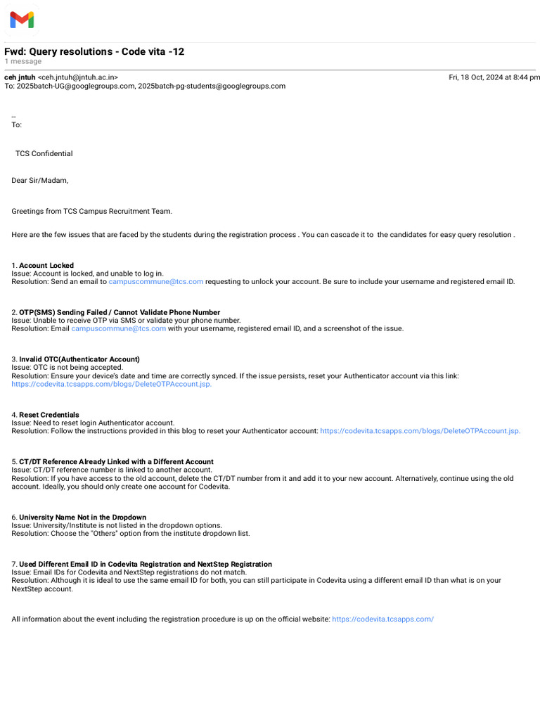 Query Resolutions - Code Vita - 12 | PDF | Cyberspace | Computing