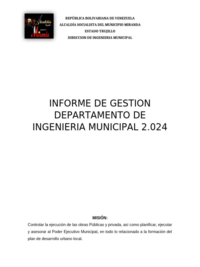 Informe de Gestion 2024 | PDF | Planificación