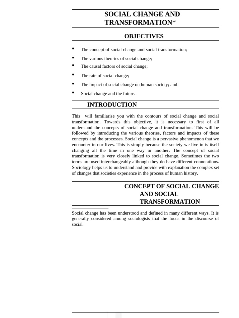 Understanding Social Change Theories | PDF | Sociocultural Evolution ...