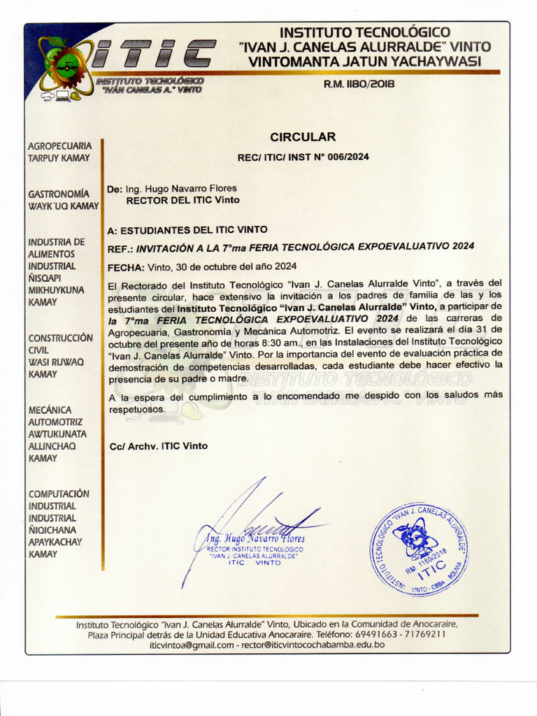CIRCULAR N° 6 2024 | PDF