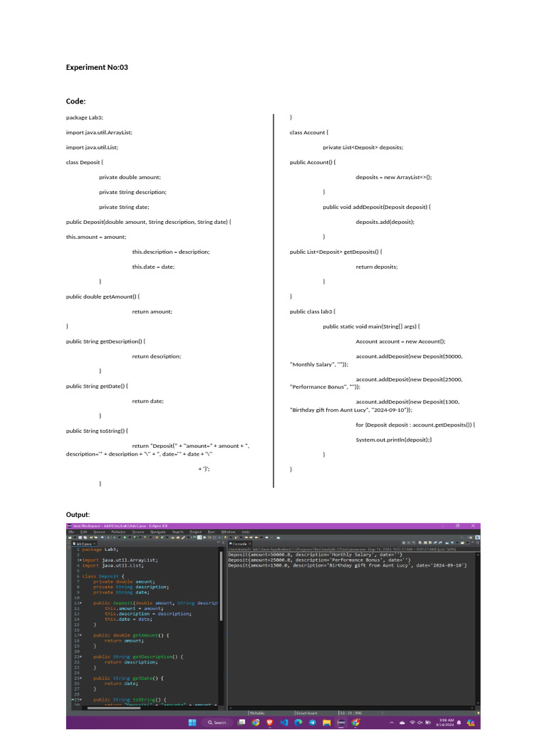 OOP Lab 1 | PDF | Computer Programming | Software Engineering OOP Lab 1 | PDF | Computer Programming | Software Engineering