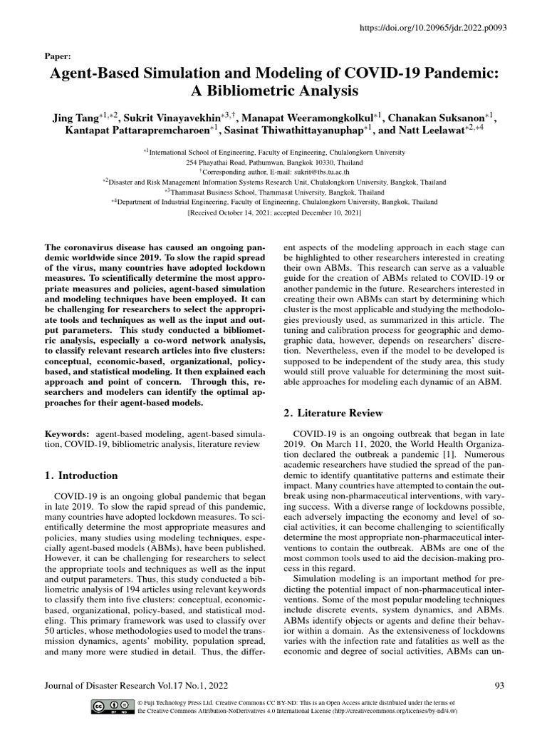 17_93 | PDF | Agent Based Model | Infection