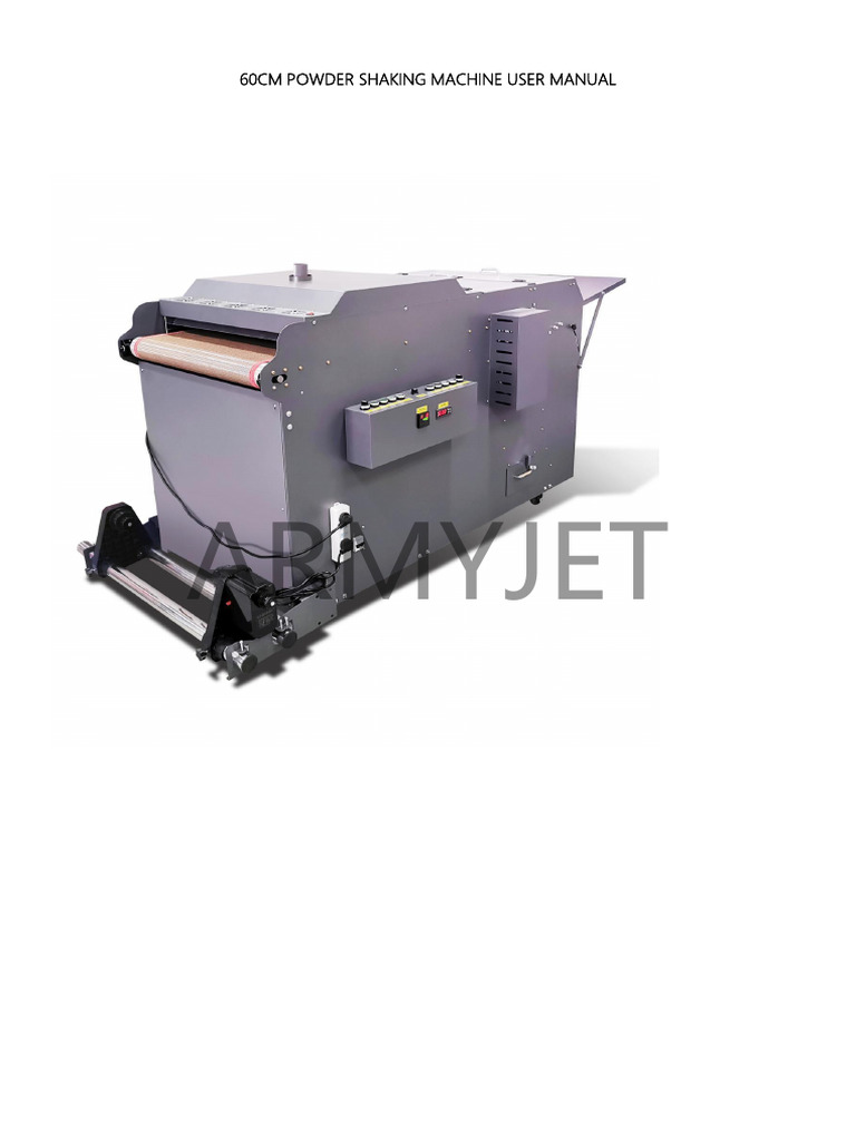 T60 Powder Shaker User Manual | PDF | Gear | Manual Transmission
