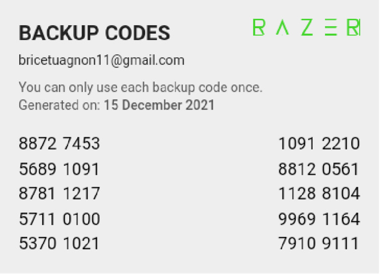 Razer Id Codes 1639501824919 | PDF