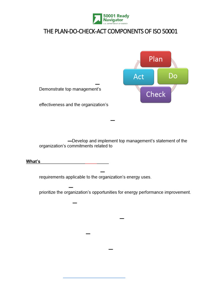 PDCA Components of ISO 50001 | PDF | Audit | Business