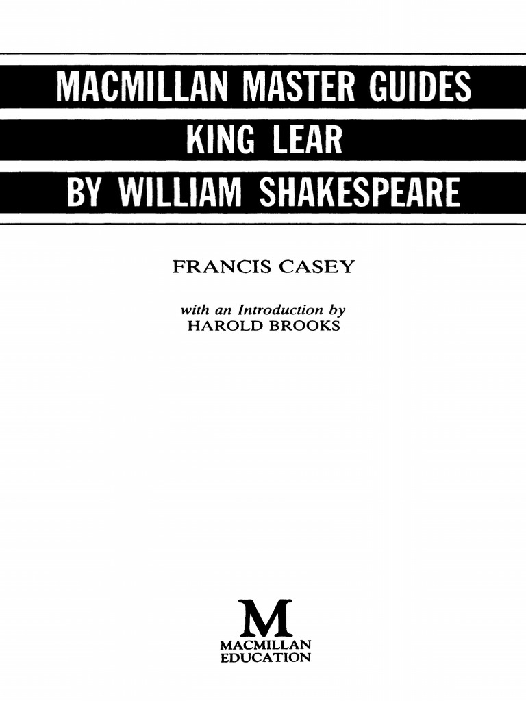 Macmillan Master Guide: King Lear | PDF | Play (Theatre) | William ...