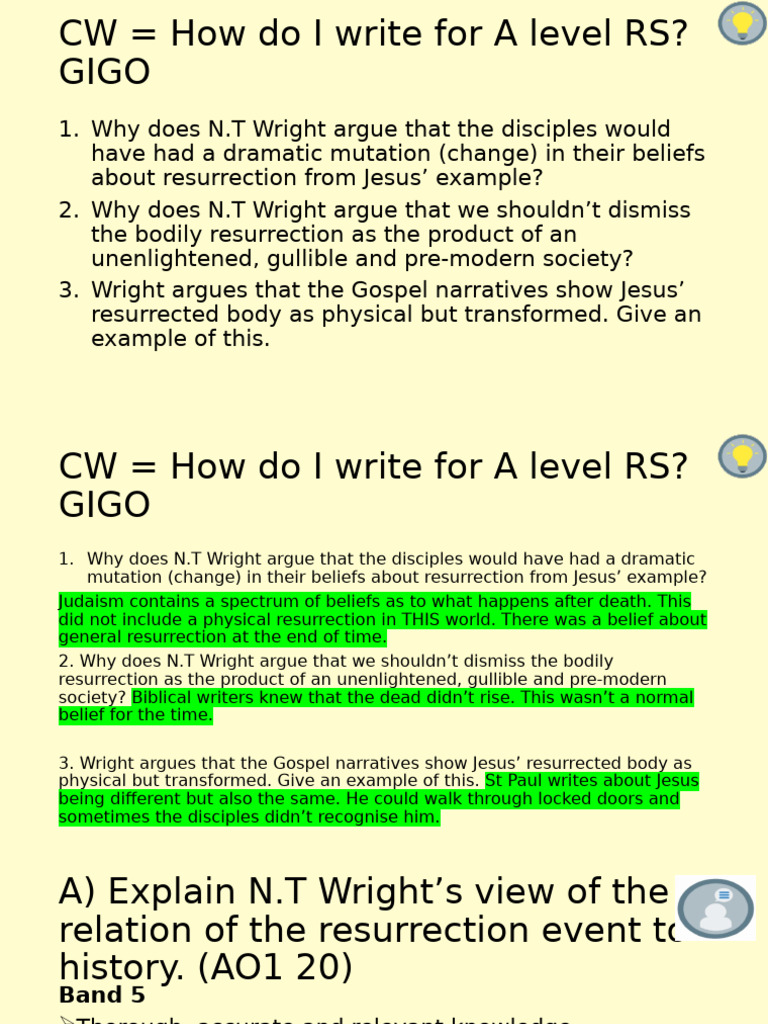 Lessson 9 Essay Writing | PDF | N. T. Wright | Resurrection