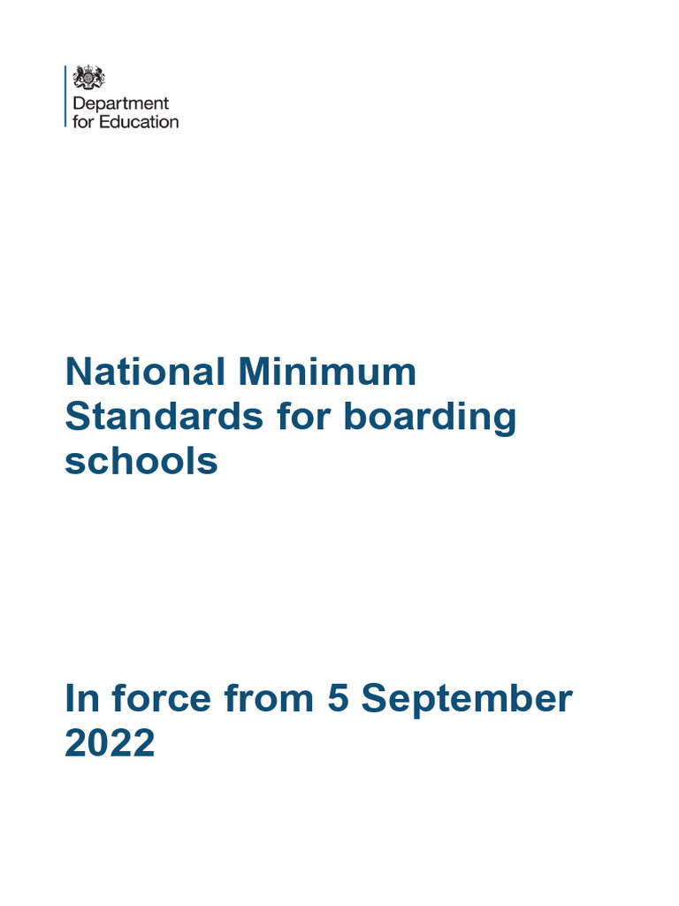 National Minimum Standards For Boarding Schools | PDF | Legal Guardian ...