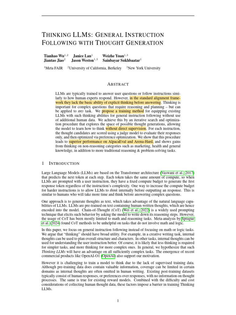 Enhancing LLMs with Thinking Abilities | PDF | Thought | Dog Breeds